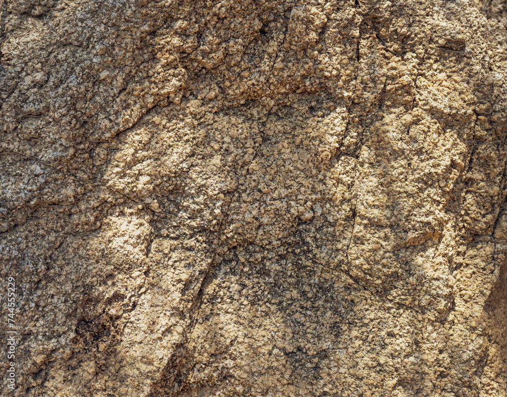 Rock surface with cracks. Natural rock structure. Brown texture. of ...