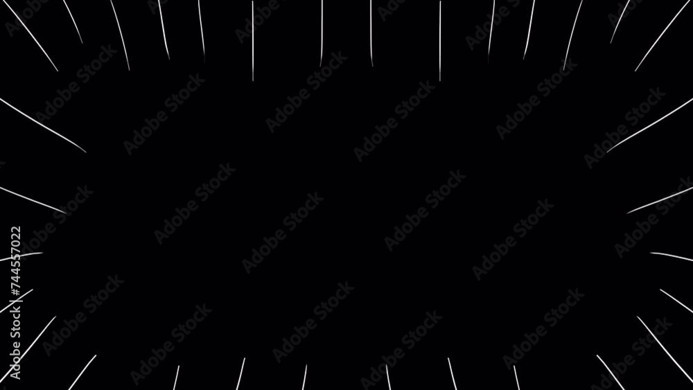Big animation with doodles and white lines on a black screen. Stock ...