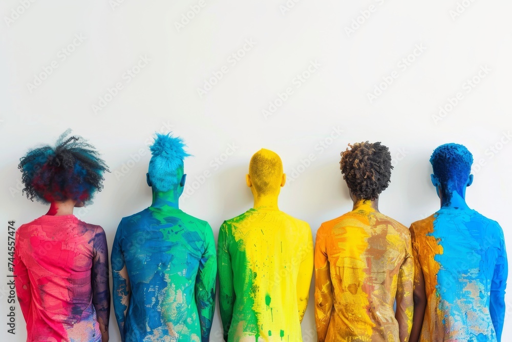 LGBTQ Pride combine. Rainbow narrative colorful transition timeline ...