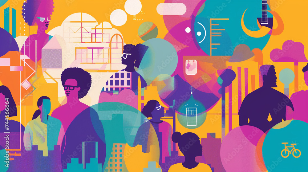 A colorful infographic highlighting the different dimensions of ...