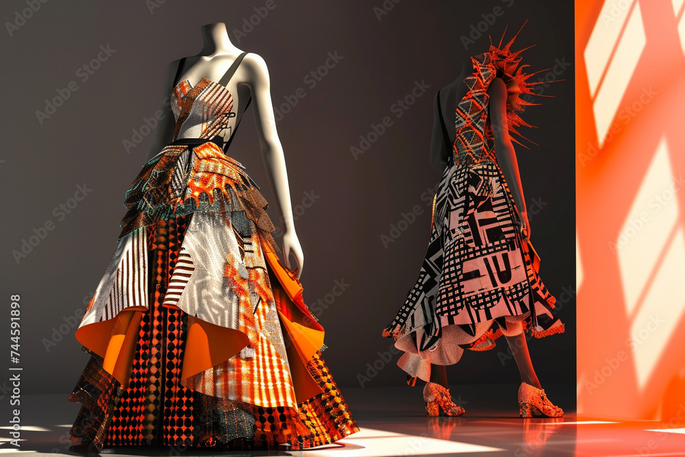 Virtual fashion design creating avant garde outfits in digital studios ...