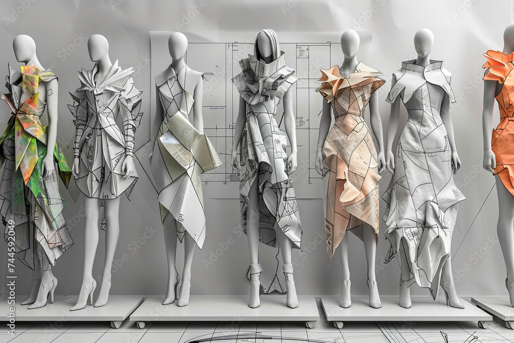 Virtual fashion design creating avant garde outfits in digital studios ...