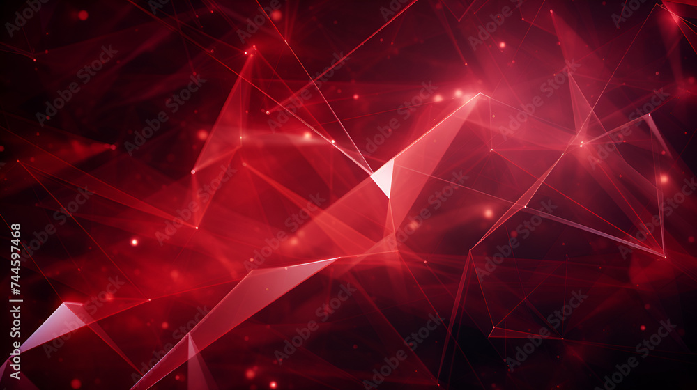 abstract digital connection dots and lines technology background network connection structure ...