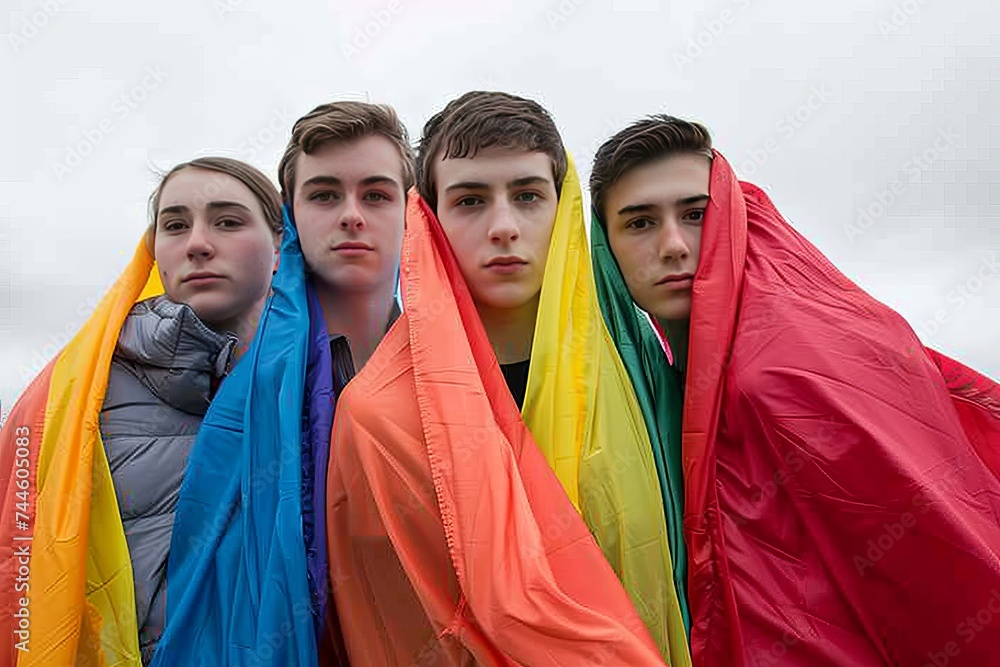 LGBTQ Pride equality. Rainbow unstartled colorful gradient variation ...