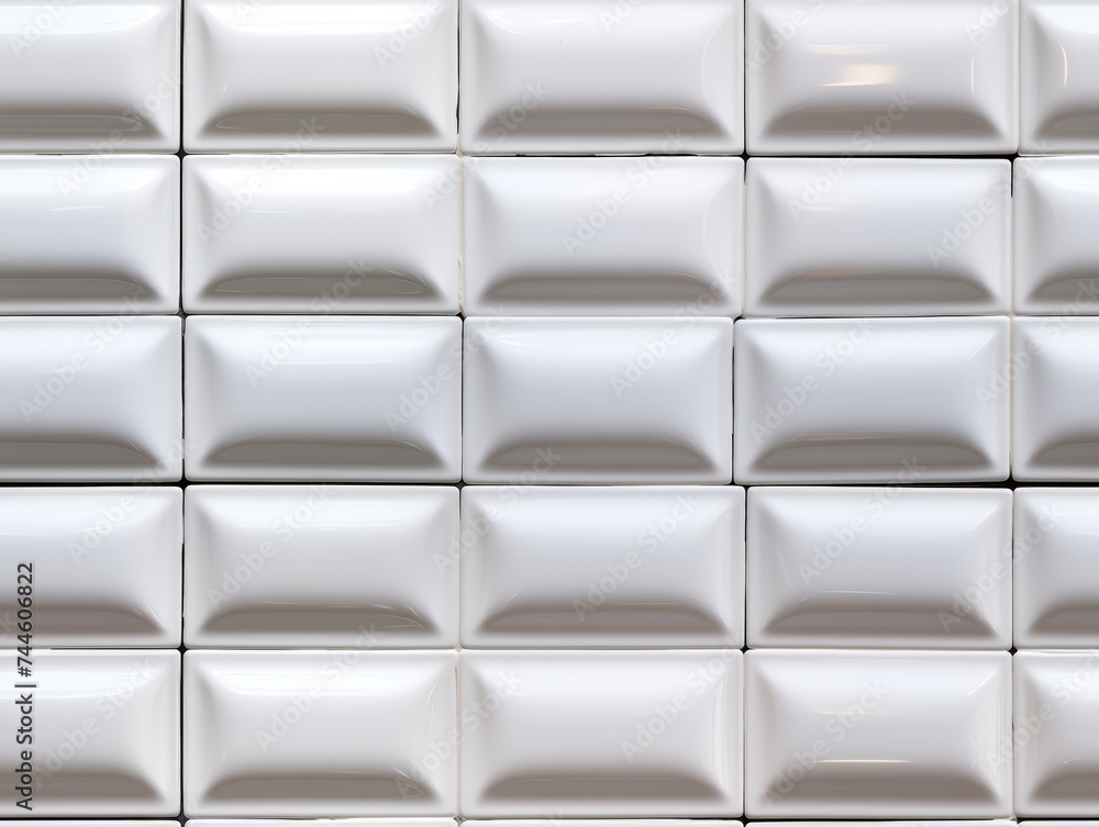 Rectangular white tiles, pattern for textures and materials. Generative ...