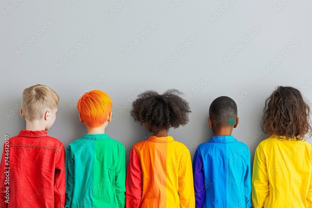 LGBTQ Pride gender liberation. Rainbow st. patrick's blue colorful top ...