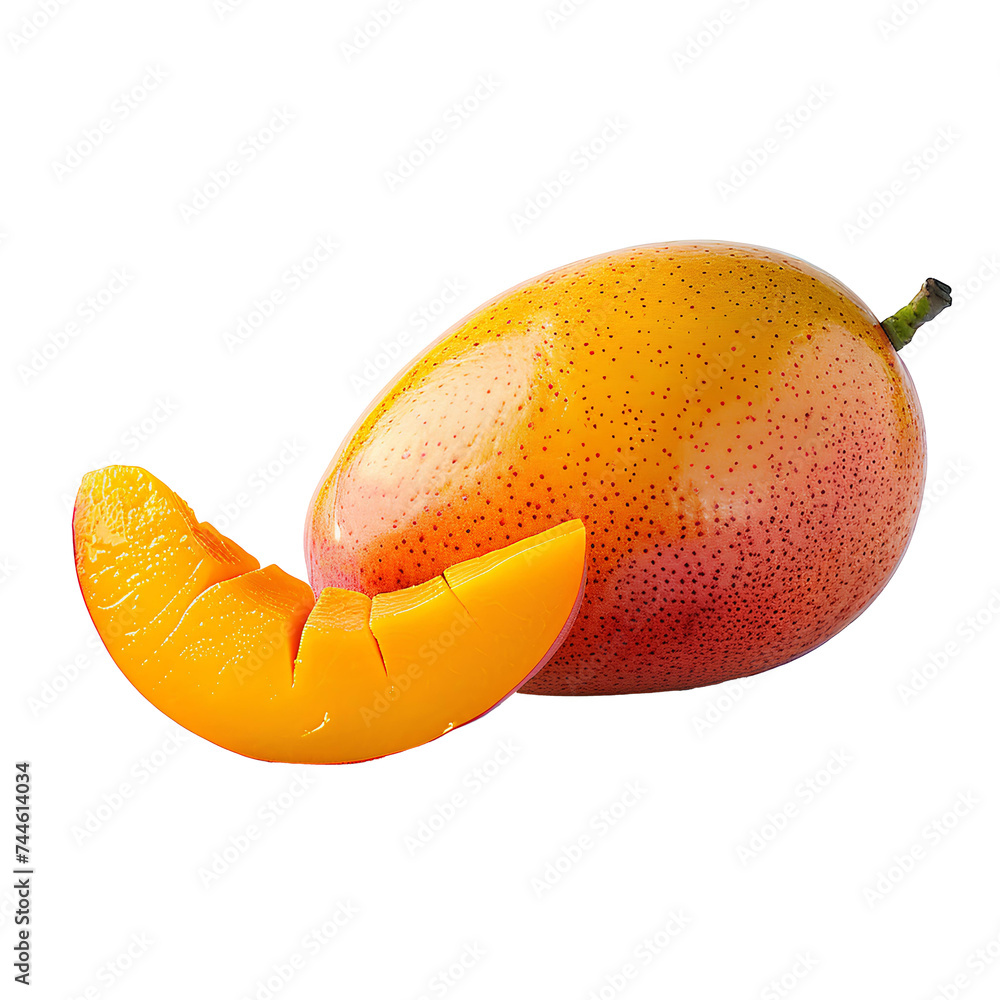 Mango PNG. Tropical fruit mango isolated. Mango slices PNG. Mango top ...