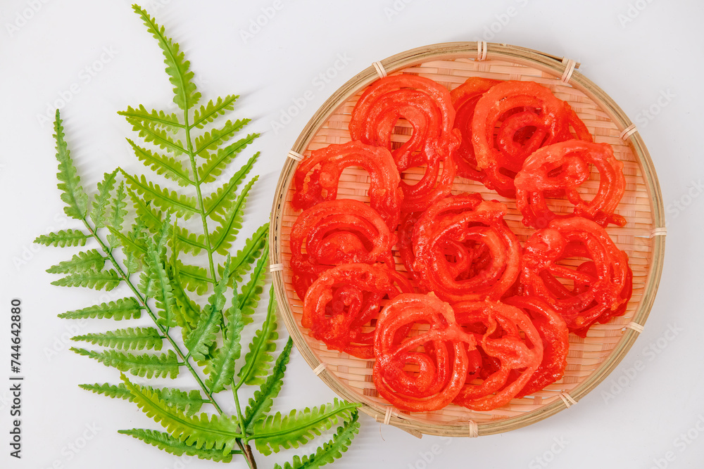Jalebi or Jilebi Jangri - traditional Indian festival sweet isolated ...