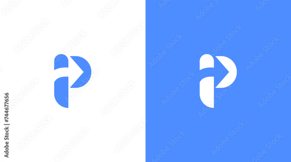 P Letter And Arrow icon Logo Design, P icon Brand identity Design ...