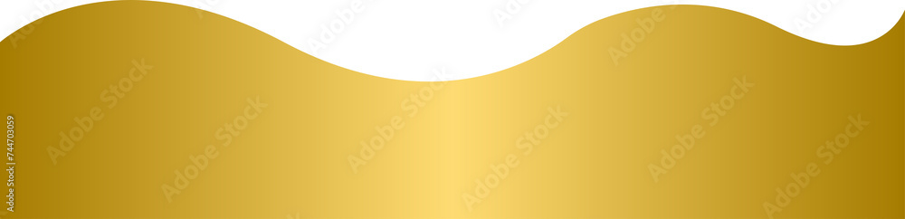 Golden curved gradient gold border header and footer Stock Illustration ...