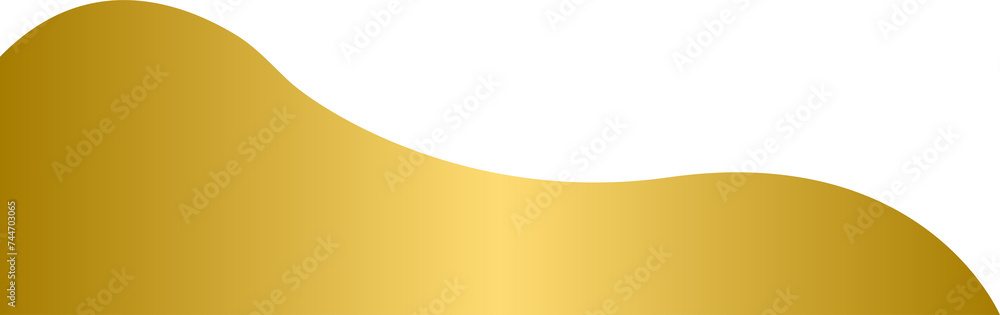 Golden curved gradient gold border header and footer Stock Illustration ...