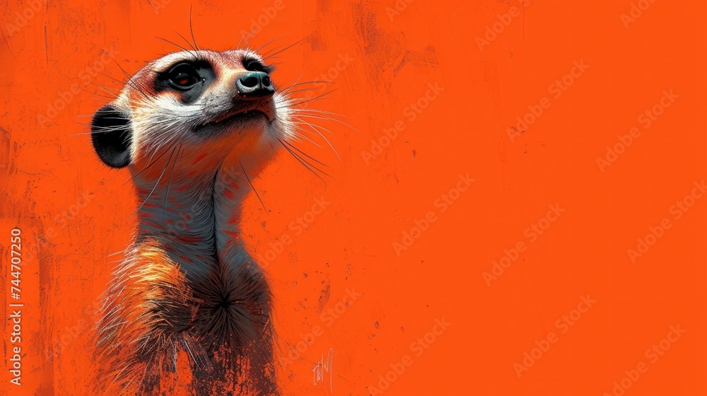 Meerkat Staring Into the Camera, A Meerkat's Close-Up Portrait, The ...