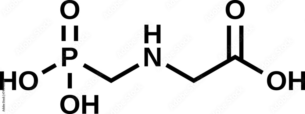 Glyphosate structural formula, vector illustration Stock Vector | Adobe ...