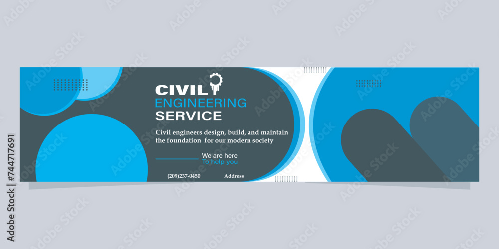 Digital marketing linkedin cover, Modern abstract technology linkedin ...