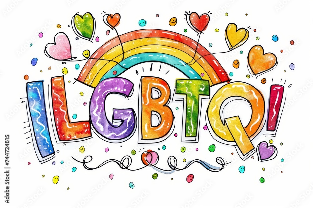 LGBTQ Pride distinct. Rainbow gender identity equality colorful gender ...