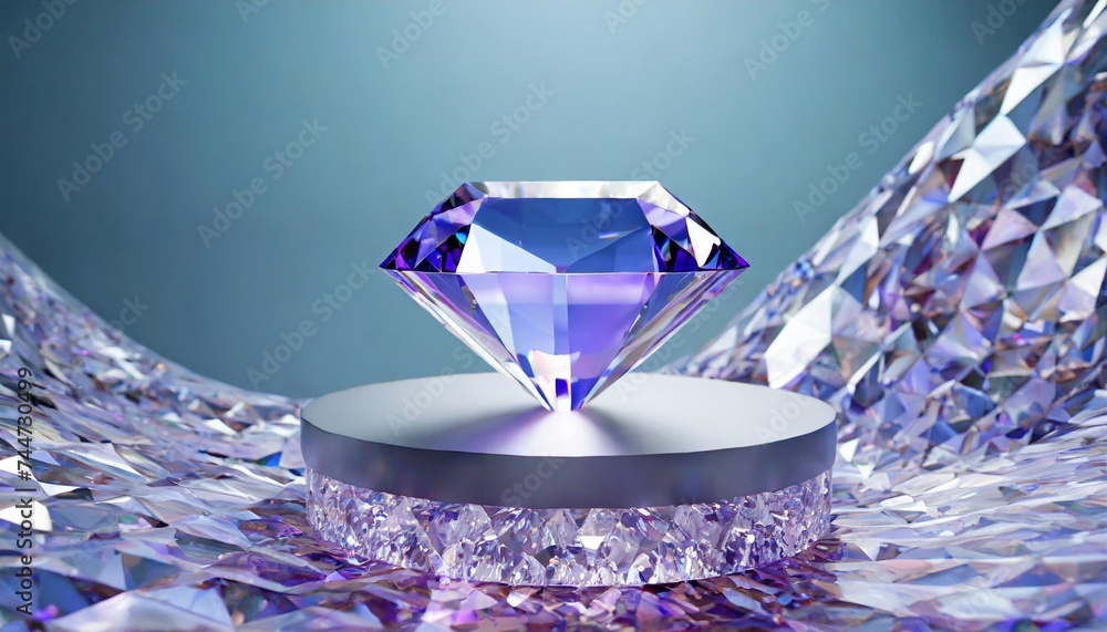 crystal podium diamond 3d background display glass jewelry product ...
