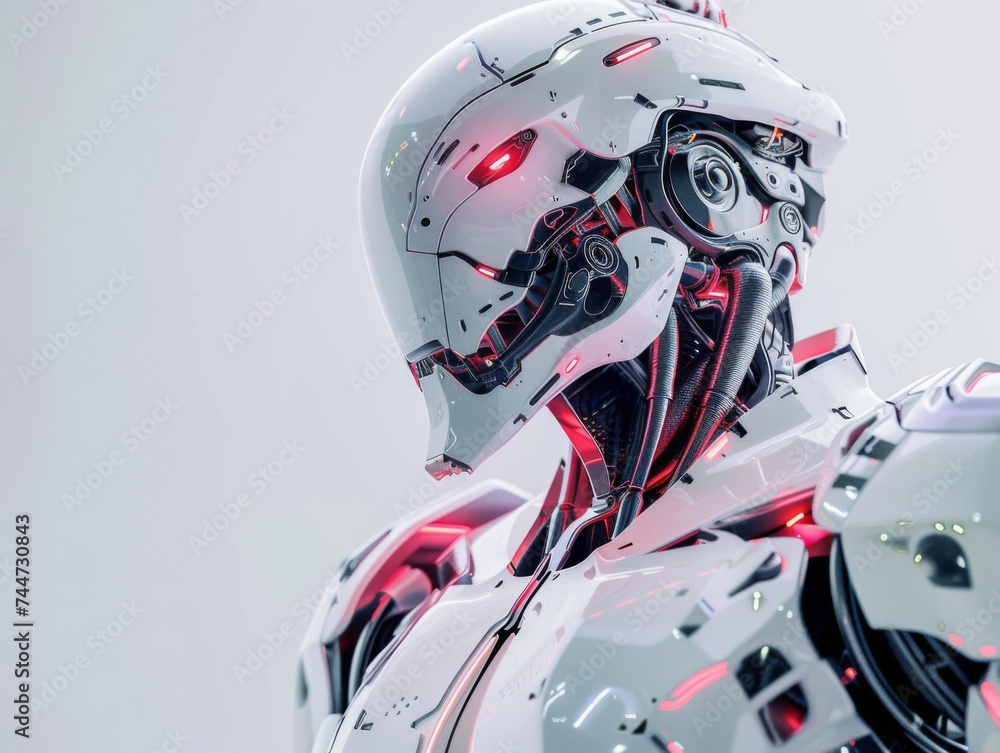 Dynamic synthetic cyborg render blending modern fantasy with striking ...