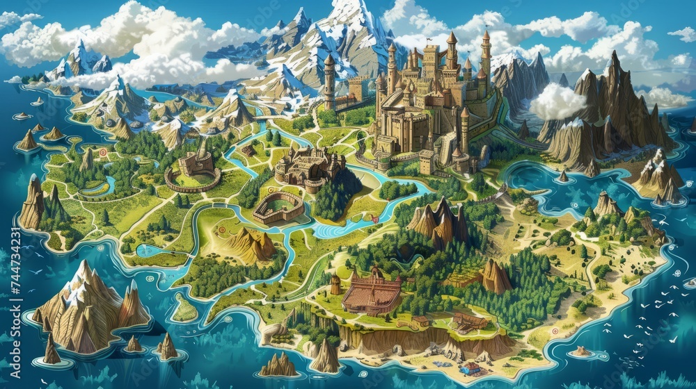 Discover the enchantment: stunning fantasy map with captivating ...