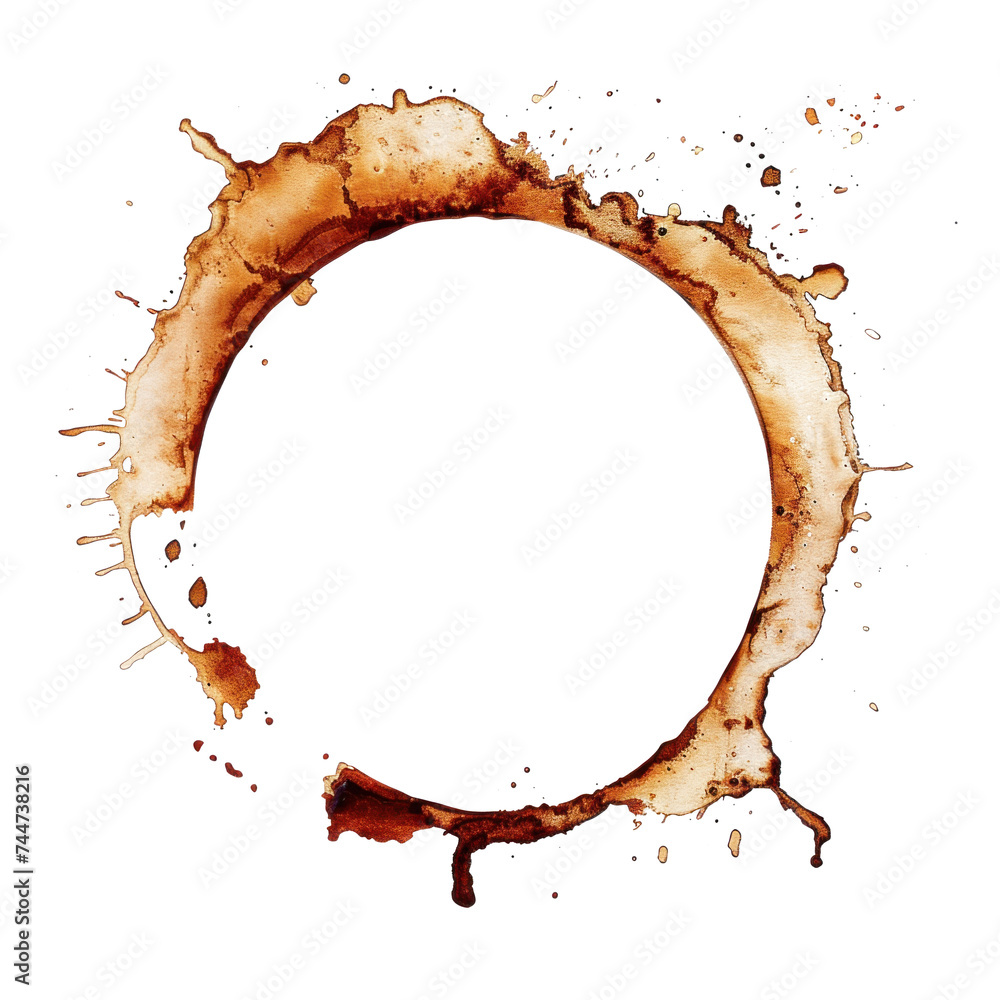 Isolated coffee cup spill, transparent background. Essential for ...
