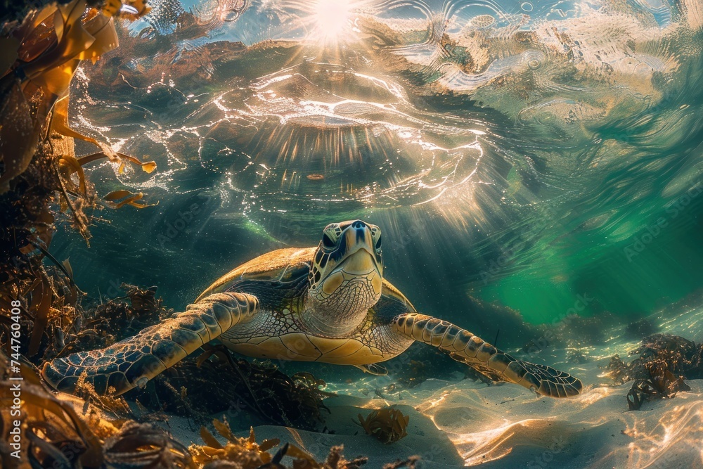 turtle, nature, underwater, water, animal, swimming, reef, sea turtle ...