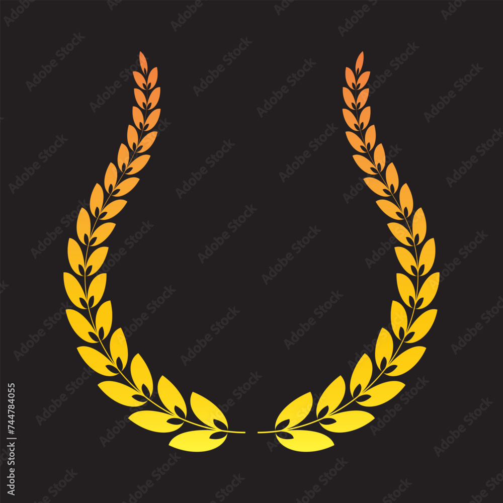 Vecteur Stock laurel wreath award. Golden laurel wreath. Laurel wreath ...