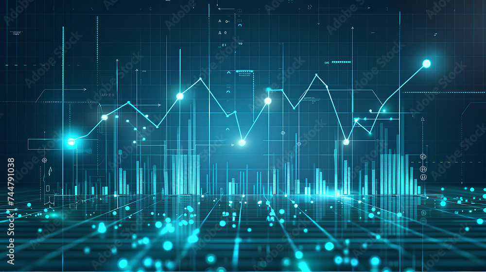 Data concept with digital financial chart graphs and diagrams. Stock ...