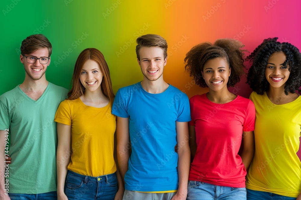 LGBTQ Pride diversity perception. Rainbow art colorful powder blue ...