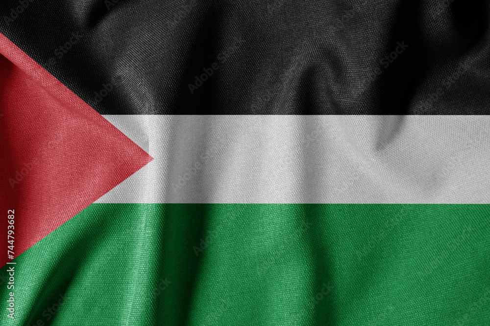 National Flag on Textured Fabric Background. Silk textured flag ...