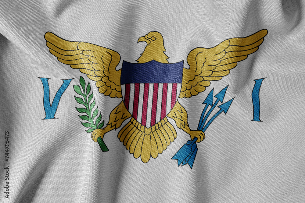 National Flag on Textured Fabric Background. Silk textured flag ...