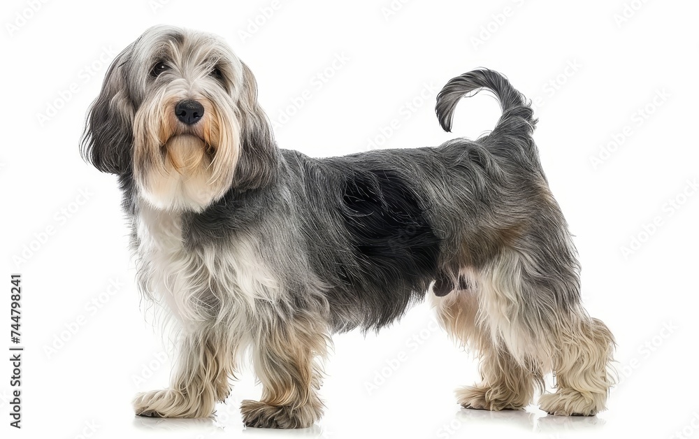 With its grey and white fur, this Basset Griffon Vendeen looks poised ...