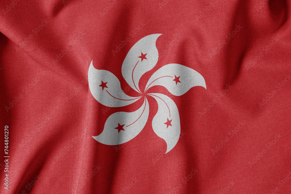 National Flag on Textured Fabric Background. Silk textured flag ...