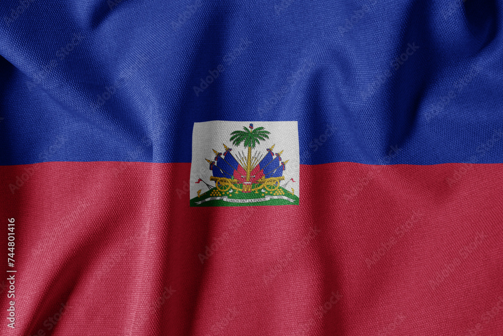 National Flag on Textured Fabric Background. Silk textured flag ...