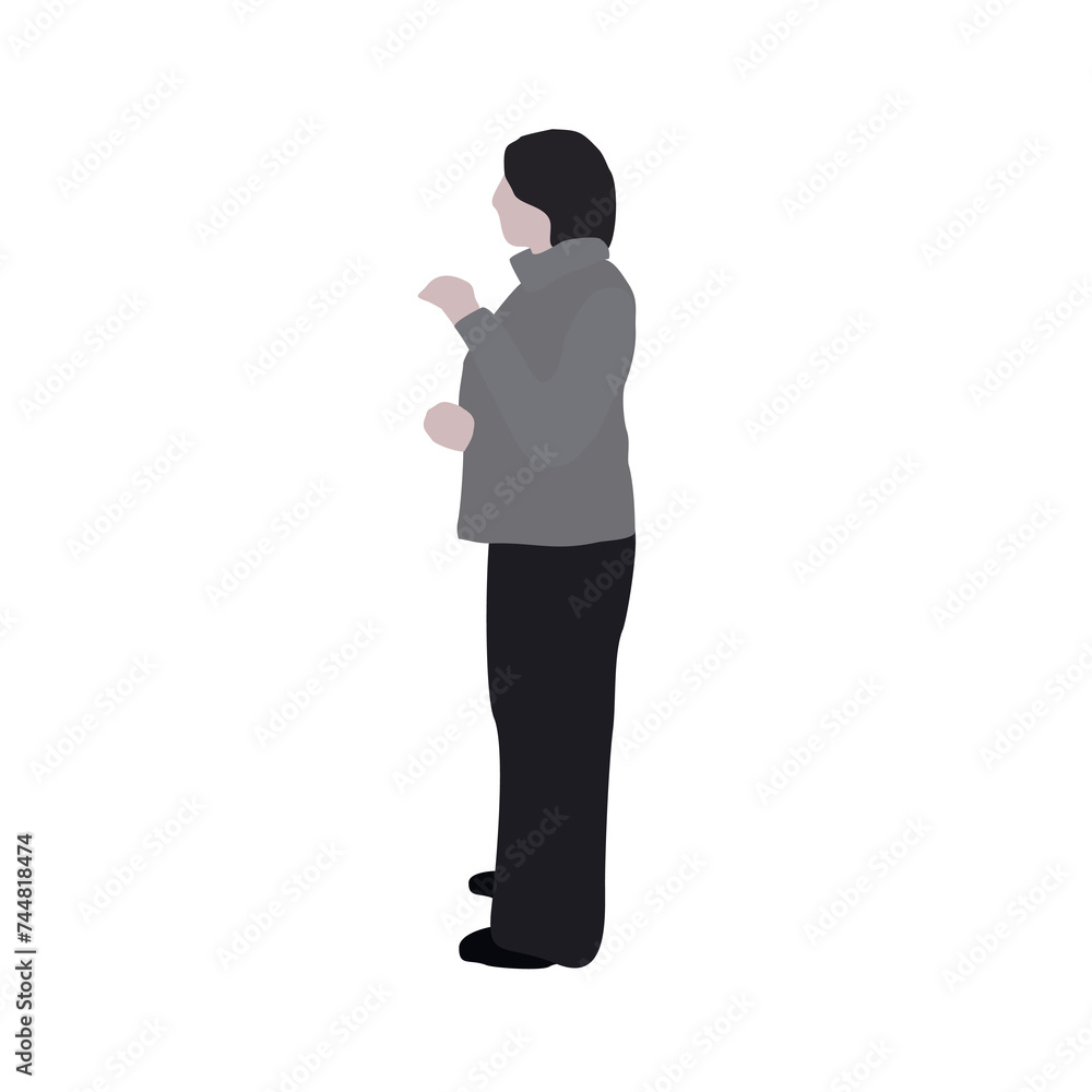 2D image for use as an entourage. Vector flat city infographics. Stock ...