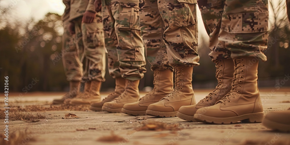 Soldiers boots in Basic Combat Training for the US military - Army ...