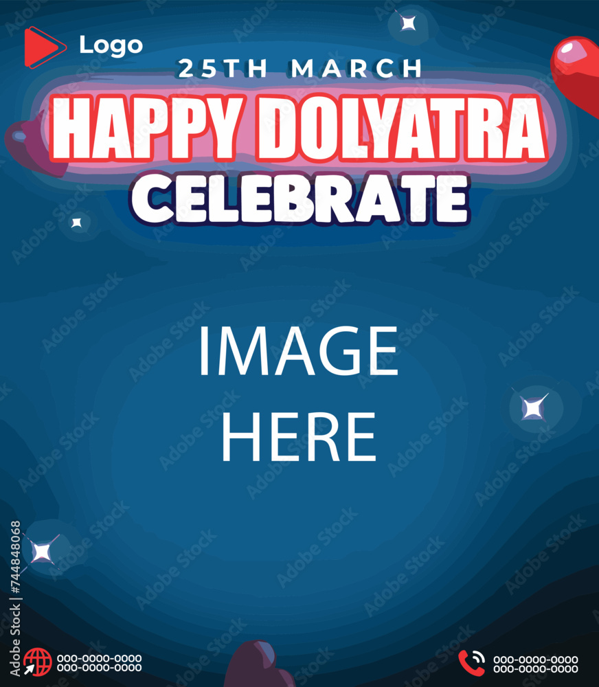 Flyer concept for Dolyatra with social media banner or instagram post ...