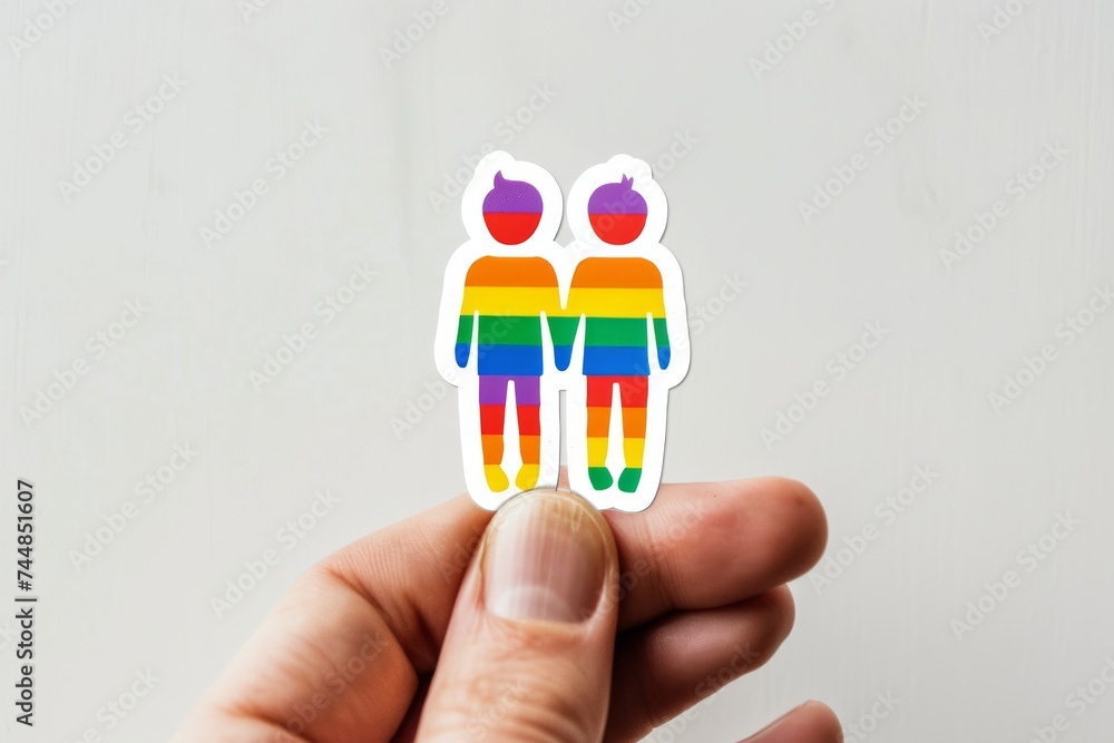 LGBTQ Pride friendship. Rainbow cultural exchange colorful ...