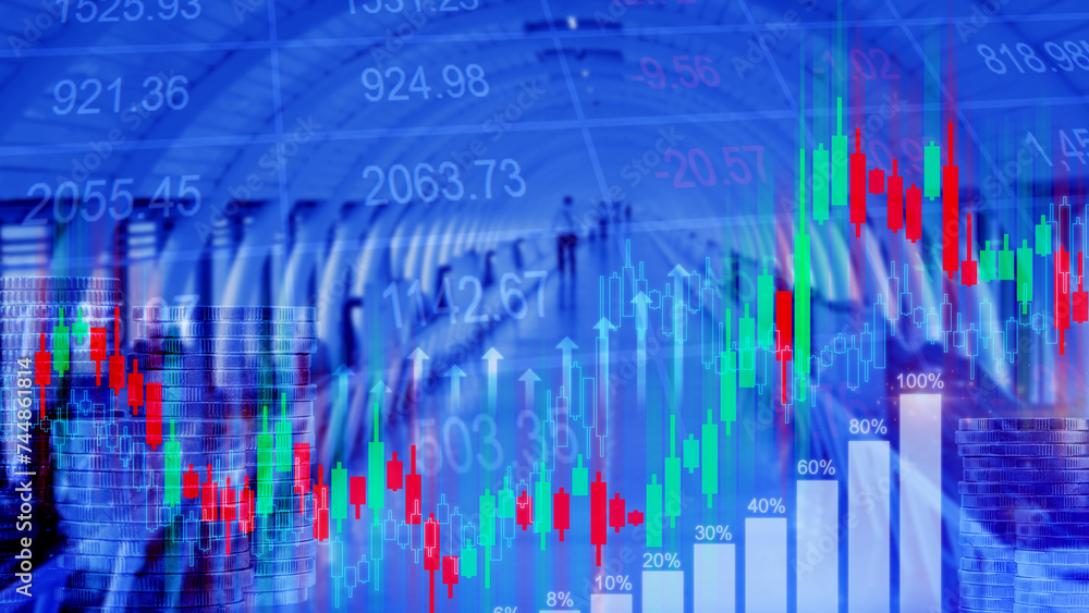 Stock market graph trading analysis investment financial, stock ...