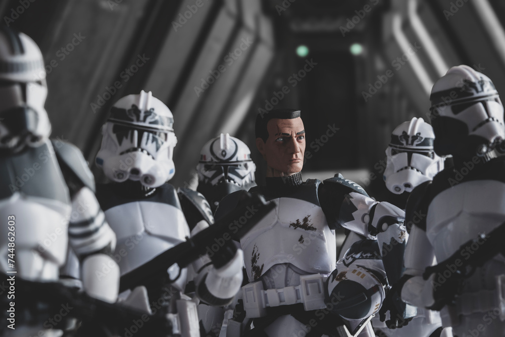 NEW YORK USA, FEB 25 2024: scene from Star Wars the Clone Wars ...