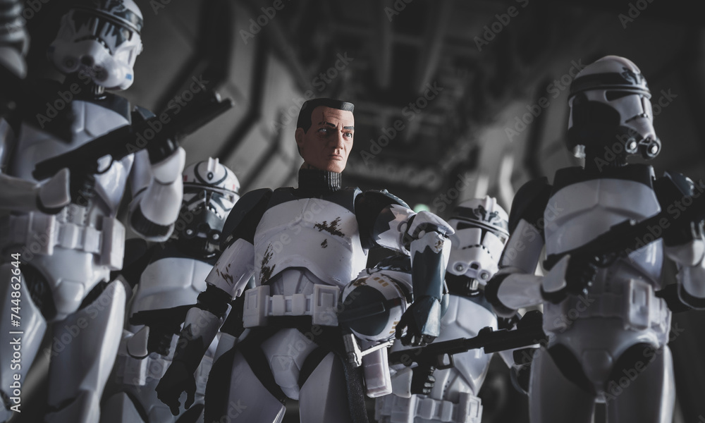 NEW YORK USA, FEB 25 2024: scene from Star Wars the Clone Wars ...