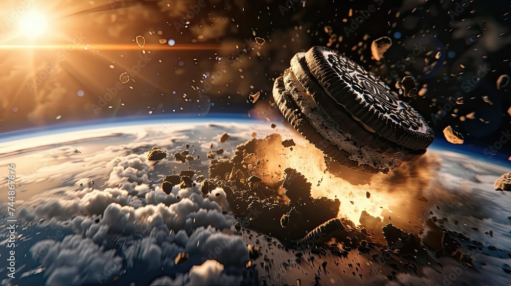 Classic comic book meteorite ice cream adventure, vanilla choc chip ...