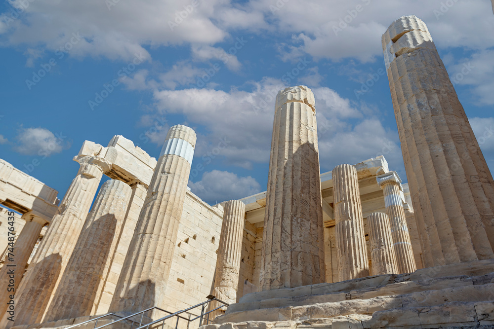 Propylaea, the monumental gates to the Acropolis of Athens ...