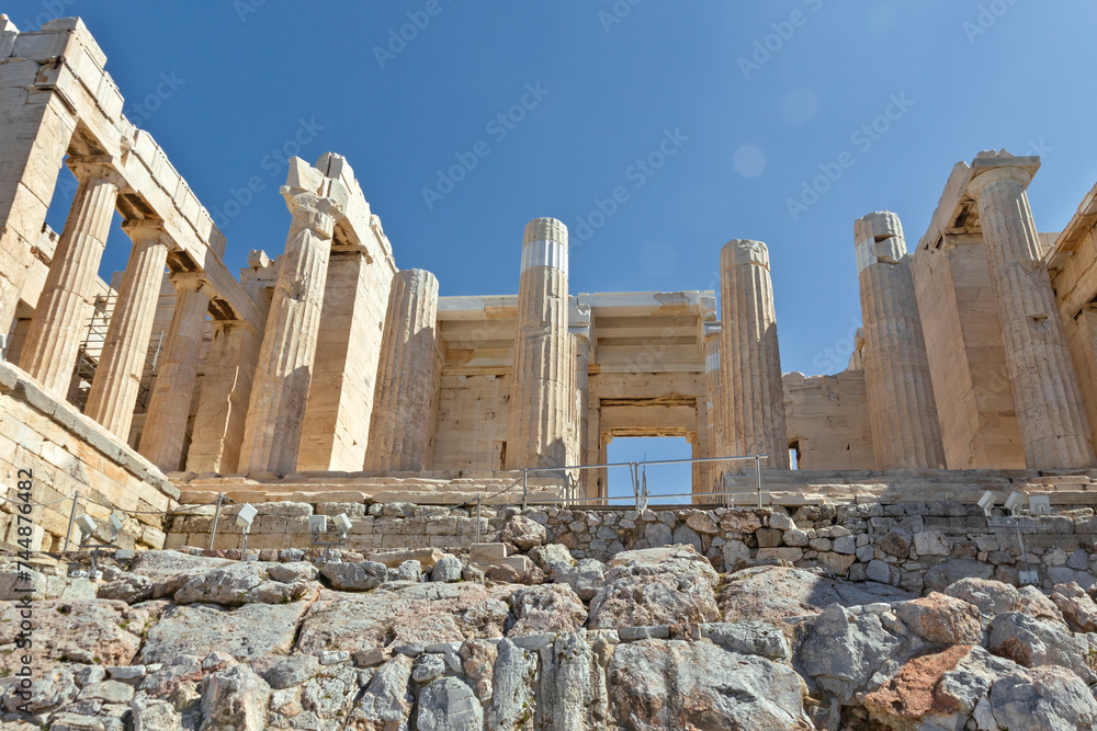 Propylaea, the monumental gates to the Acropolis of Athens ...