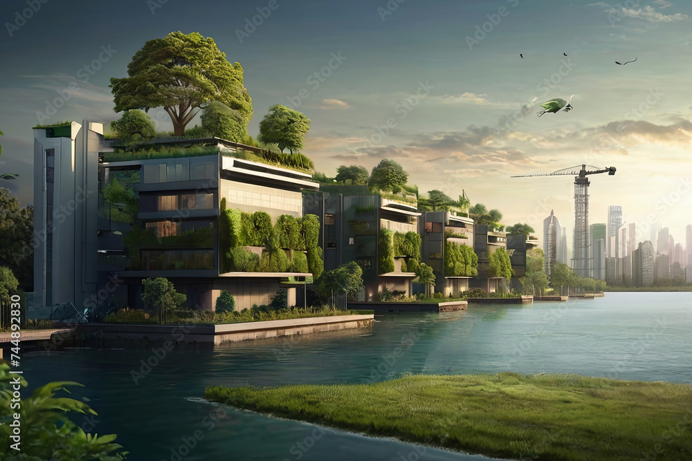 Embrace sustainable environment concept. preserving nature, reducing ...