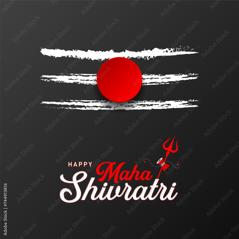 Happy Maha Shivratri the hindu festival with Grunge texture of Mahadev ...