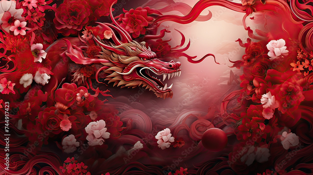 The majestic Chinese dragon totem, Chinese zodiac signs. chinese dragon ...
