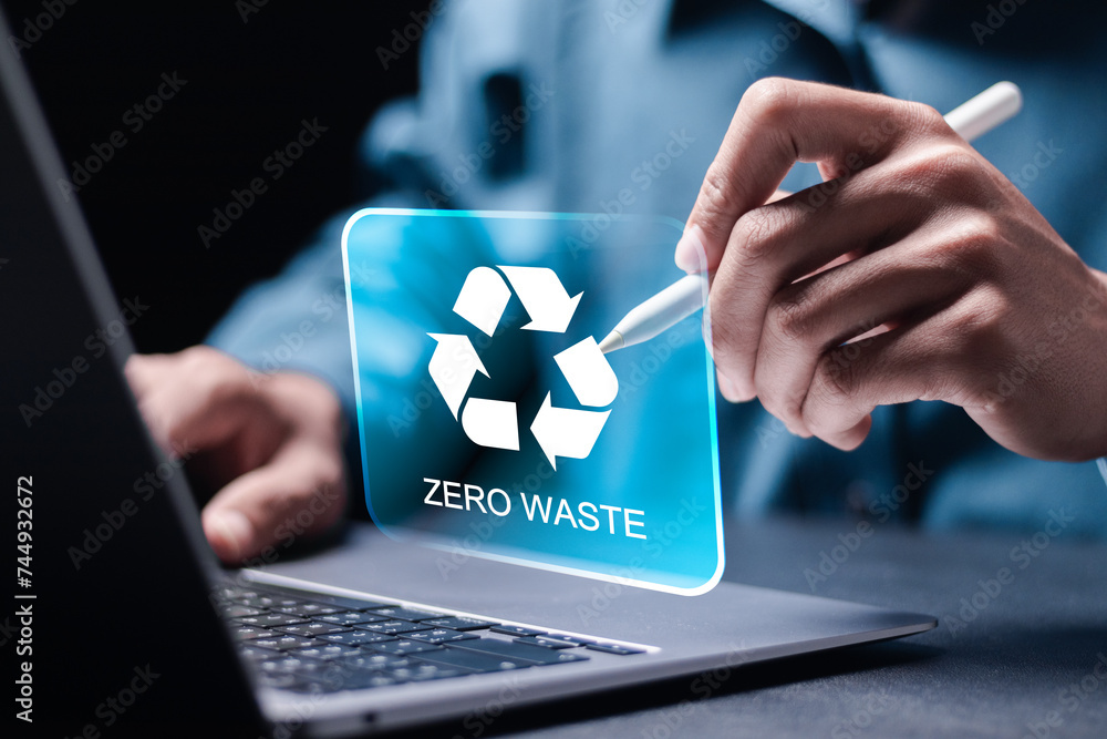 Zero waste concept. Reducing waste to zero, Ecological call for ...