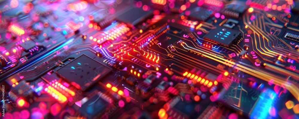 Nanotechnology in electronics a close up of nanochips setting the ...