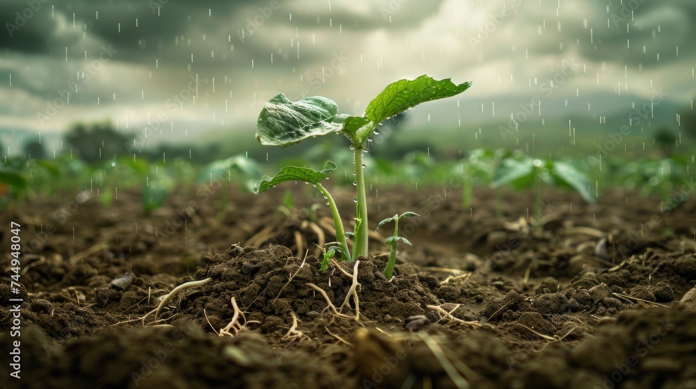 Tiny seeds, cradled by earth, sprout hope. Roots reach deep, rain ...