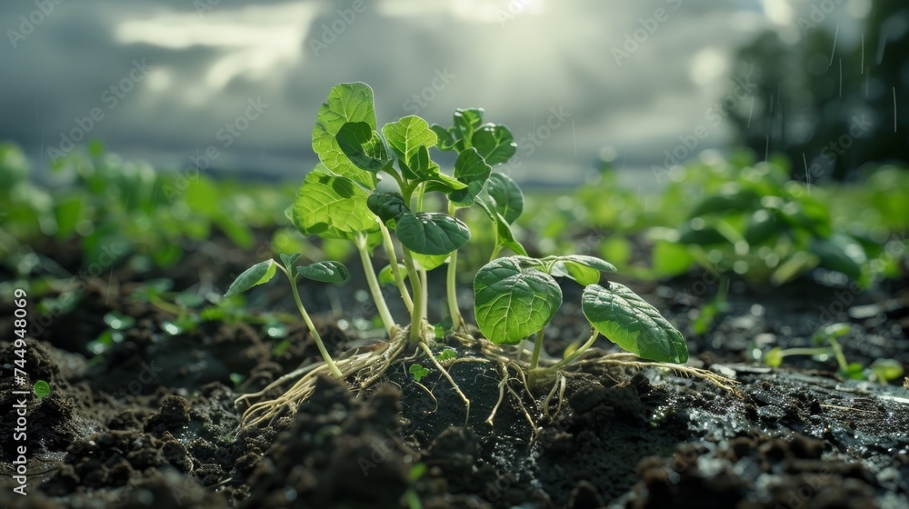 Tiny seeds, cradled by earth, sprout hope. Roots reach deep, rain ...