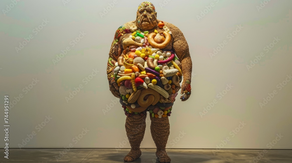 Installation Artwork of Junk Food Causing Obesity and Health Issues ...